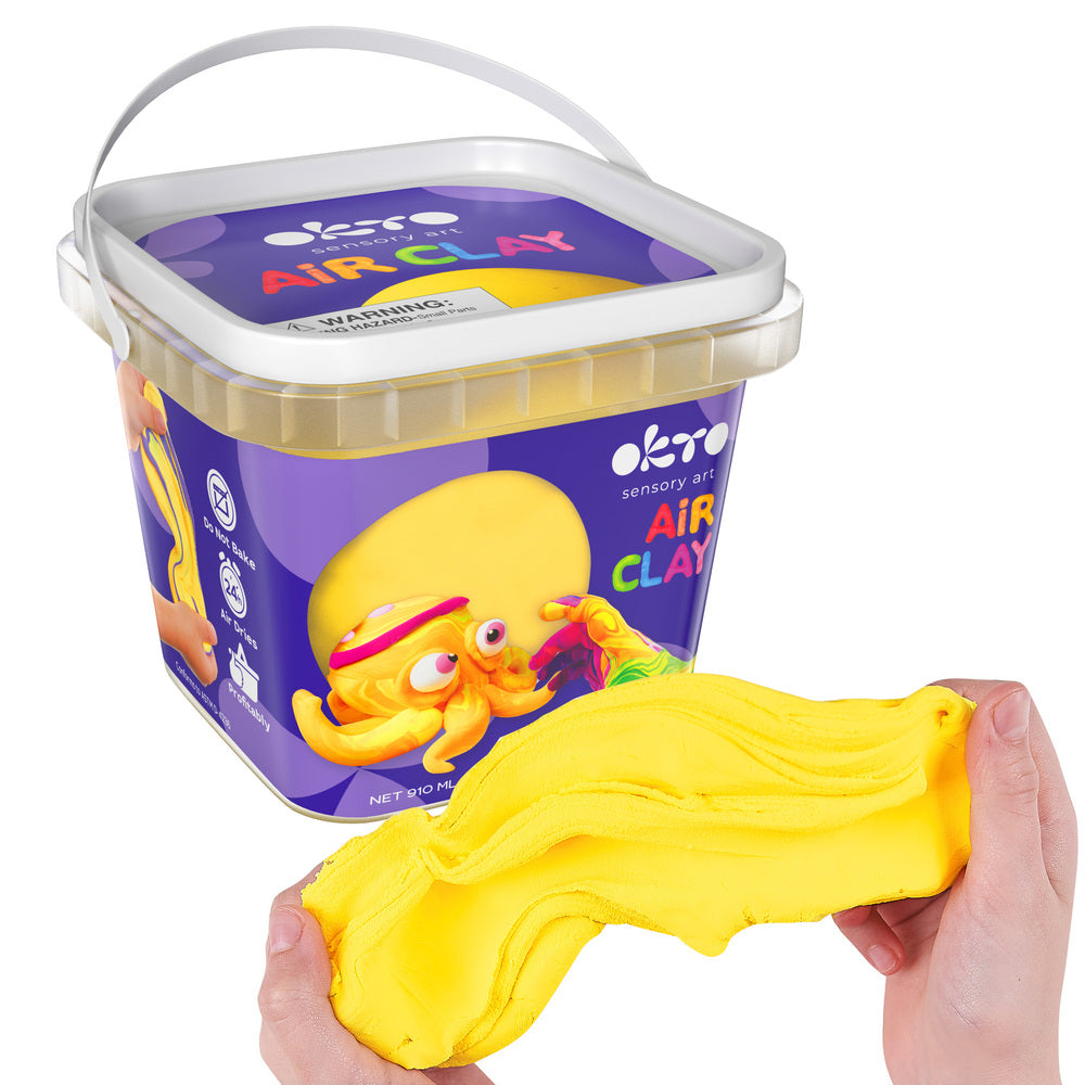 Air Dry Modeling Clay Yellow 900ml – Non-Toxic Craft Clay | OKTO – OKTO ...